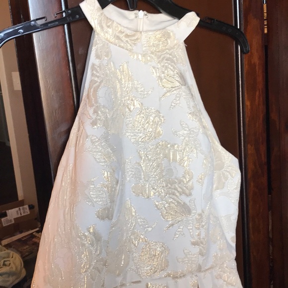 Ignite Evenings | Dresses | Ignite Evenings Cream And Gold Prom Dress ...